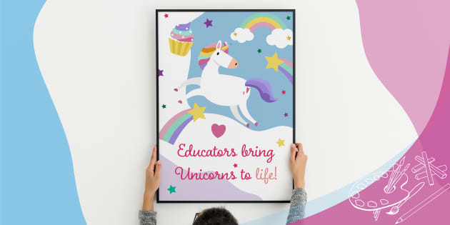 Educators Bring Unicorns to Life Inspirational Poster