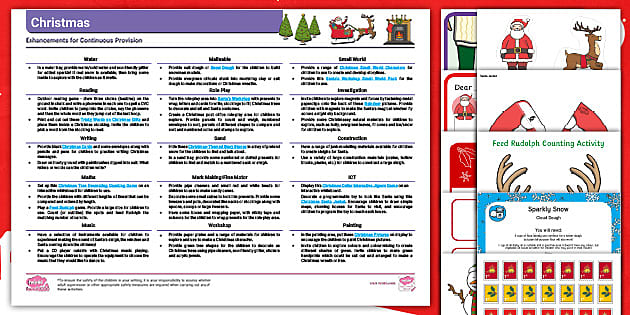 EYFS Christmas Continuous Provision Ideas and Resource Pack (Reception ...