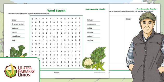 FREE! - NI Food Seasonality Calendar Key Stage 2 Activities
