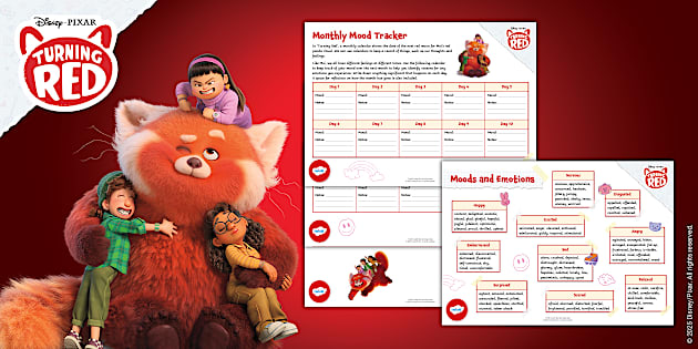 Turning Red: Monthly Mood Tracker