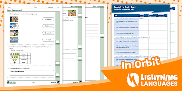 👉 Spanish Sport Assessment Test Pack
