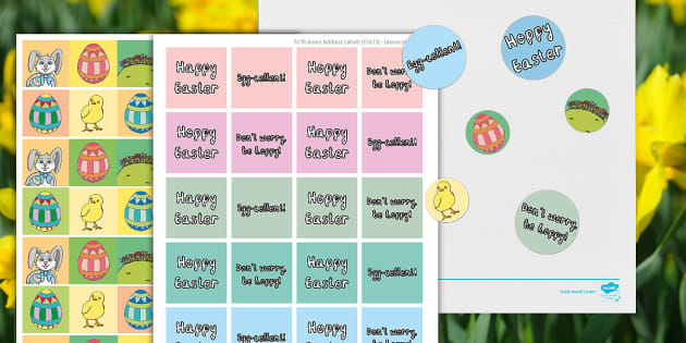 Easter Bunny - Spring - Printable Stickers (teacher made)