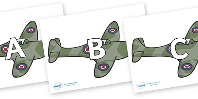 A-Z Alphabet on Planes
