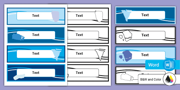 Blank Blue Label Templates