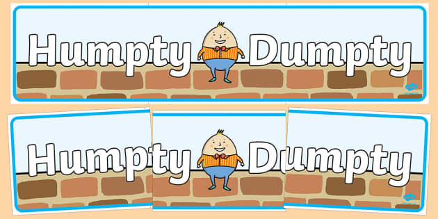 Humpty Dumpty Display Banner