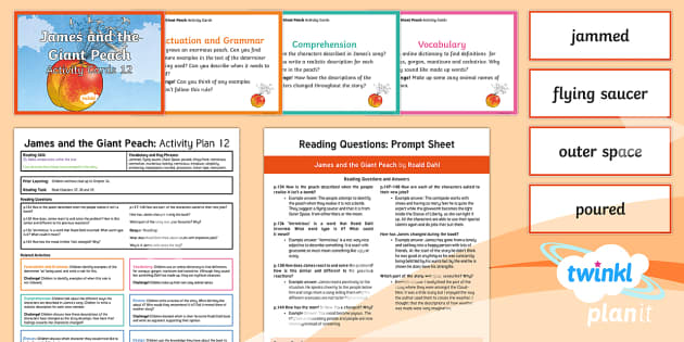 James and the Giant Peach Guided Reading 12 Y4 to Support Teaching On ...