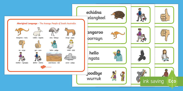 Gunditjmara Aboriginal Language Word Mat and Word Card Resource Pack