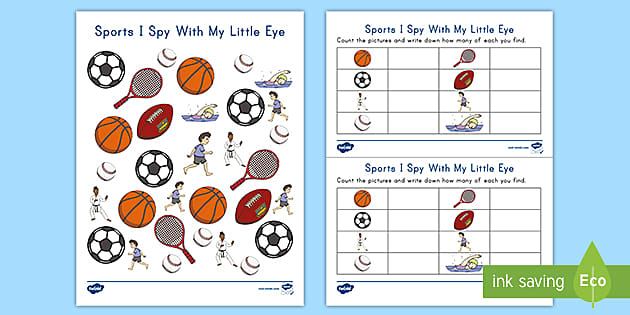 Sports I Spy Activity (teacher made)