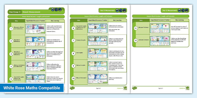 👉 Y3 Length and Perimeter Diving into Mastery Maths Overview