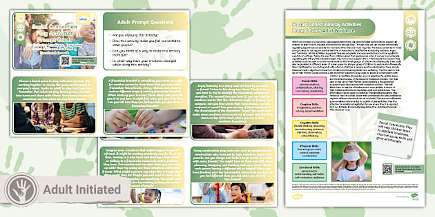 Social Connection Play Activities Prompt Cards - Twinkl