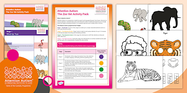Attention Autism The Zoo Vet Activity Pack (teacher made)