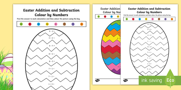 Easter Colour By Number Maths Activity - Easter Resources