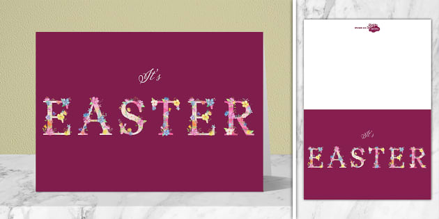 It's Easter Type Card | Twinkl Party (teacher made) - Twinkl