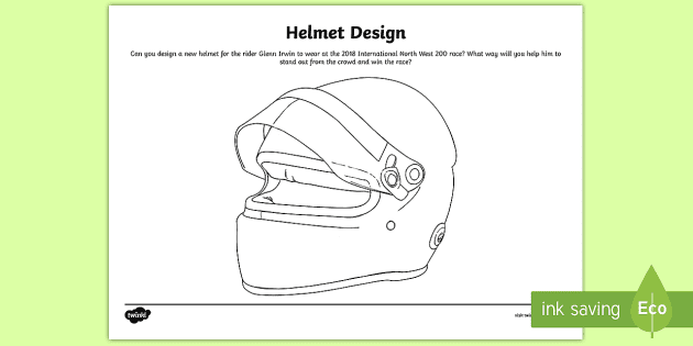 Motorcycle Helmet Coloring Pages