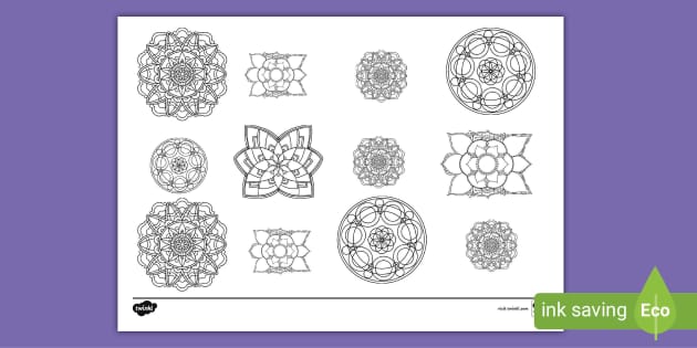 Mandala Doodle Colouring Page (Hecho por educadores)