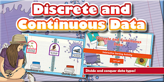 * NEW * Discrete and Continuous Data Interactive Sorting Activity