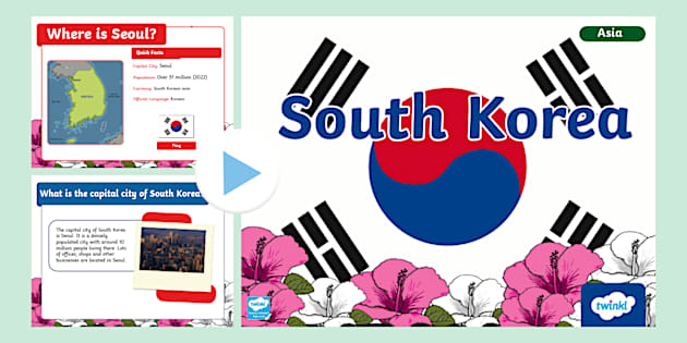 KS1 South Korea Information PowerPoint (teacher made)
