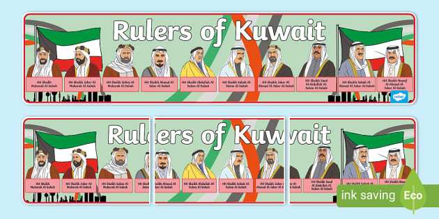 FREE! - Rulers of Kuwait Display Banner - Kuwait Classroom Display