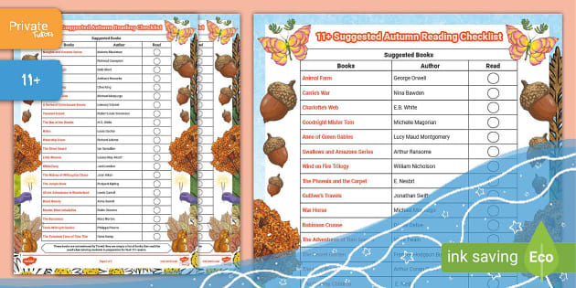 11+ Suggested Autumn Reading List (teacher made) - Twinkl 11+ Suggested Autumn Reading List (teacher made) - Twinkl