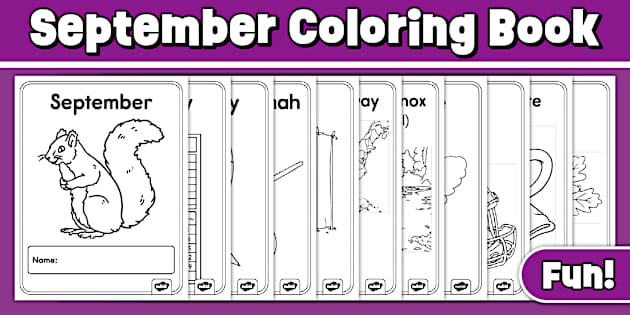September Coloring Book | Coloring Pages