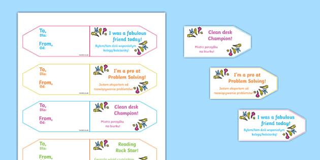 Achievement Praise Phrase Reward Tags Polish Translation