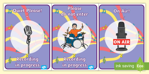 Music Production Role Play Signs (Hecho por educadores)