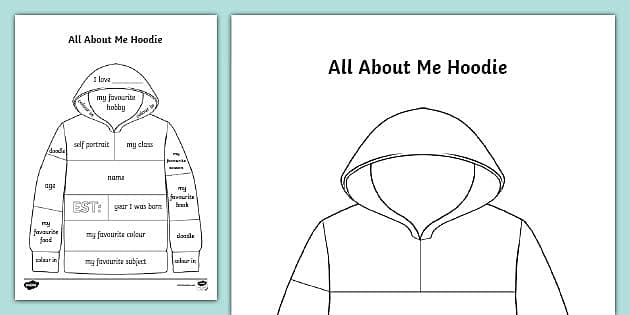 Editable All About Me Hoodie Activity Sheet teacher Made 