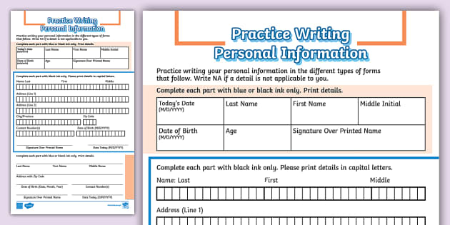 How to Fill Out Forms: Practice Writing Personal Information | Grade 5