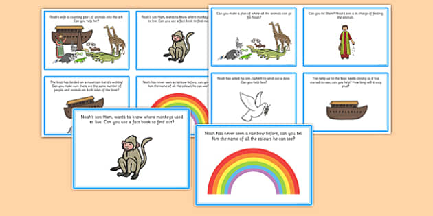 Noah's Ark Role Play Challenge Cards (teacher made)