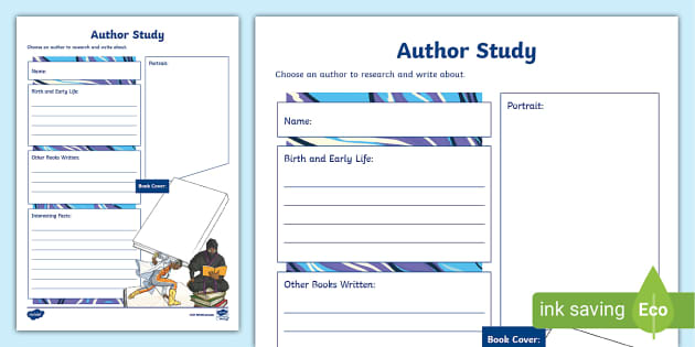 Author Study Worksheet - Twinkl