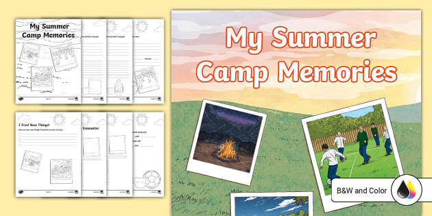My Summer Camp Memory Snapshots Booklet for 3rd-5th Grade