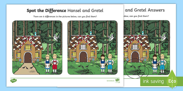 Hansel and Gretel Spot the Difference Activity - Twinkl