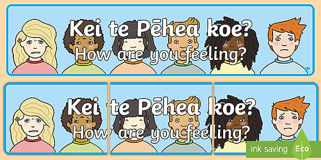 How are you feeling? Display Banner English/Te Reo Māori