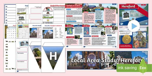 Hereford Local Area Study Resource Pack - KS1/KS2 - Twinkl