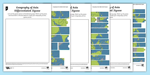 Crash Course Podcast Geography of Asia Differentiated Jigsaw