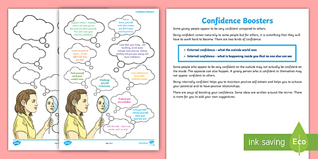 Confidence Boosters Worksheet - Twinkl