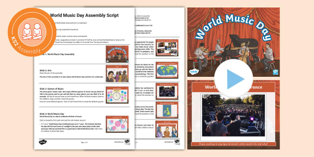 👉 World Music Day Assembly (teacher made) - Twinkl