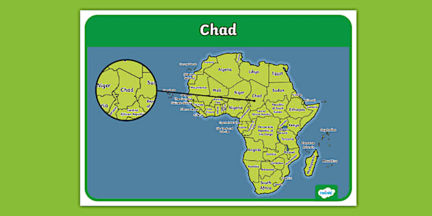 Chad Map Display Poster (teacher made) - Twinkl