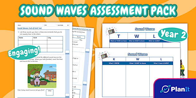 Year 2 Science Sound Waves Assessment Pack (teacher made)