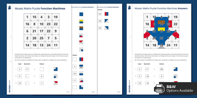 👉 Maths Mosaic Function Machines (Teacher-Made) - Twinkl