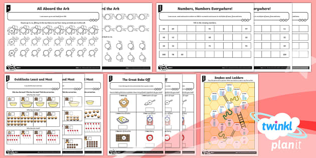 PlanIt Maths Y1 Number and Place Value Home Learning Activity Pack