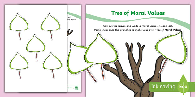 Tree of Moral Values Activity Sheet (teacher made)