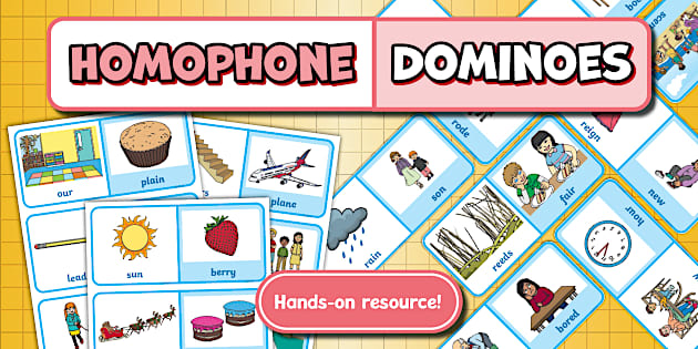 Homophone Dominoes (teacher made) - Twinkl