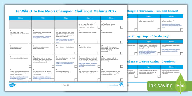 Te Wiki O Te Reo Māori Champion Challenge - Twinkl