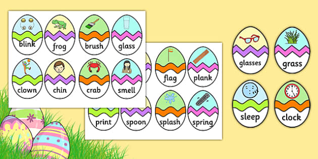 Phase 4 CVC Words Easter Egg Matching Activity - phase 4, phase