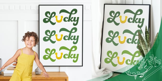 Lucky Horseshoe St Patrick's Day Poster | Twinkl Art Gallery