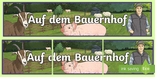 On the Farm Topic Display Banner German (teacher made)