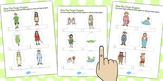Peter Pan Finger Puppets (Hecho por educadores) - Twinkl
