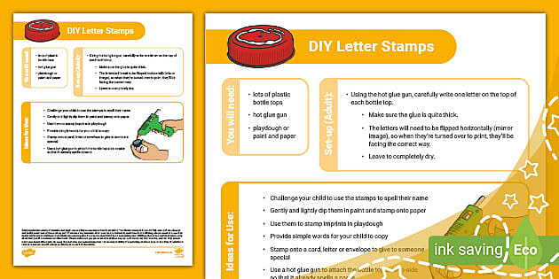 DIY Letter Stamps Activity (Teacher-Made) - Twinkl