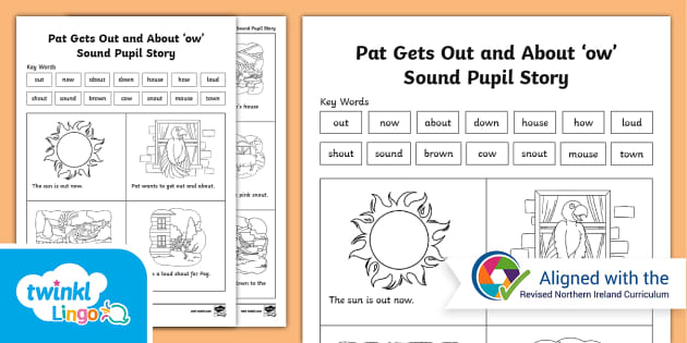 Pat Gets Out and About 'ow' Sound Pupil Story Activity Sheet Pat Gets Out and About 'ow' Sound Pupil Story Activity Sheet